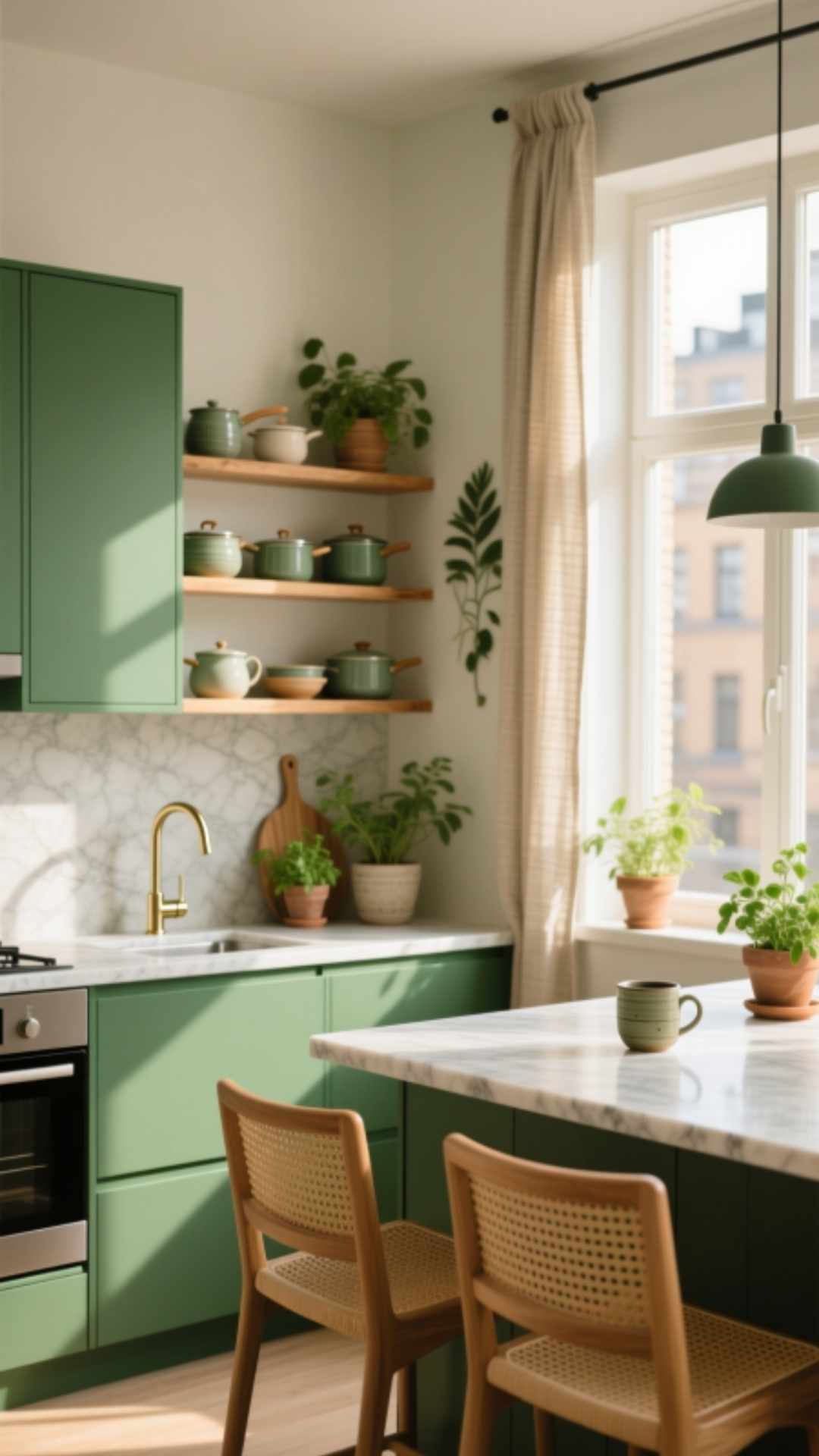 24+ Green Kitchen Ideas | Fresh, Modern & Elegant Look