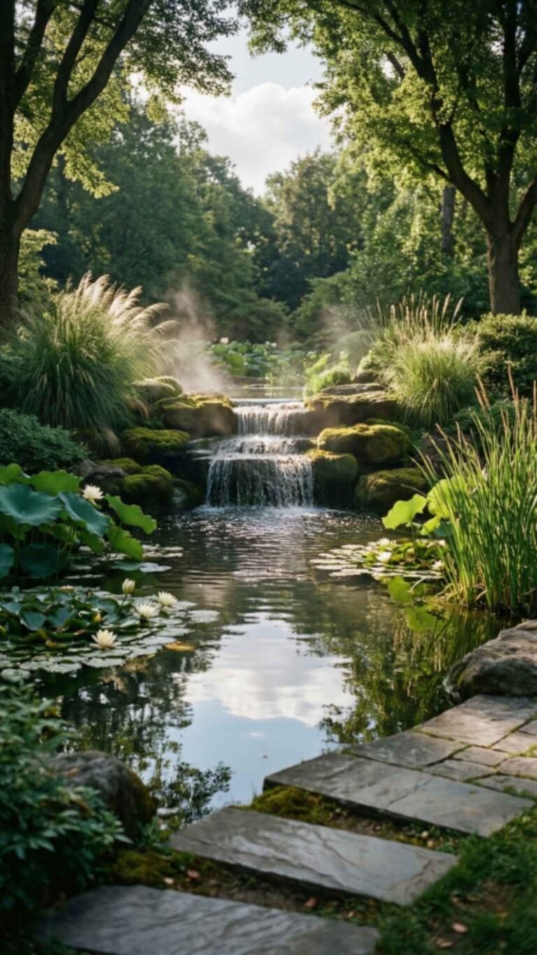 22+ Pond Ideas In Garden | Outdoor Space Into Calm Beauty